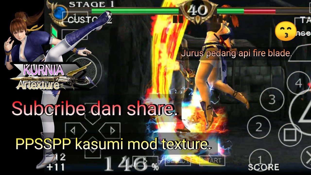 KASUMI DOA mod texture + ppsspp soulcalibur effect - YouTube