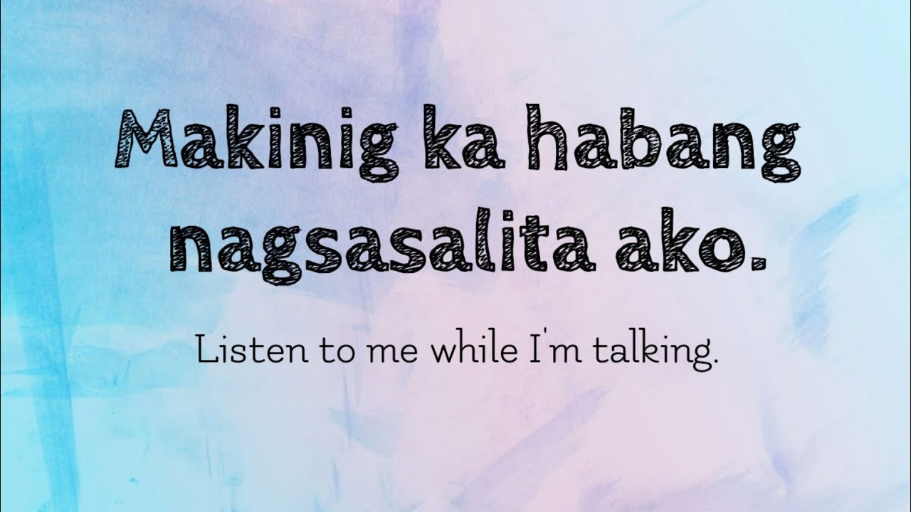 WHILE: English-Tagalog Sentences - YouTube