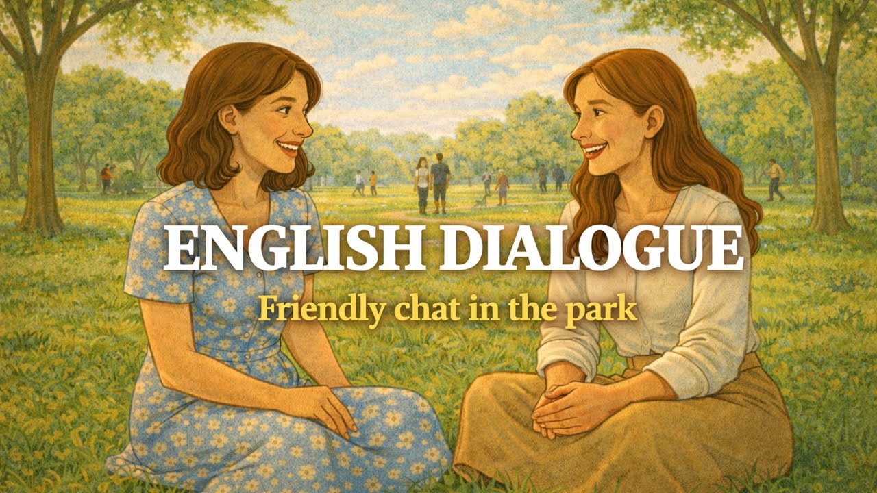 English Dialogue Listening Practice - Friendly Chat in the Park | A2-B1 ...