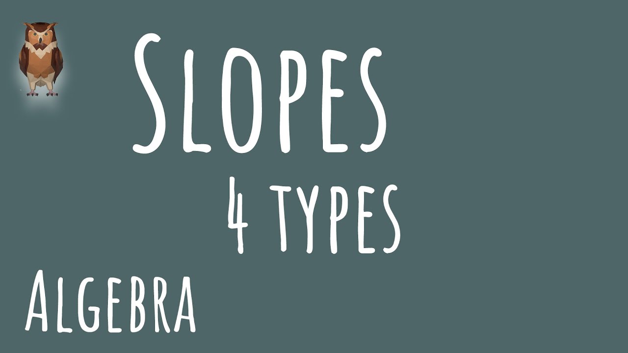 SLOPE of a line: 4 kinds (see examples) - ALGEBRA - YouTube