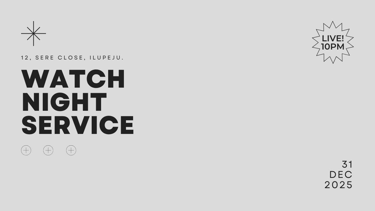10pm Watch Night Service. Thursday, 31st December, 2025 - YouTube