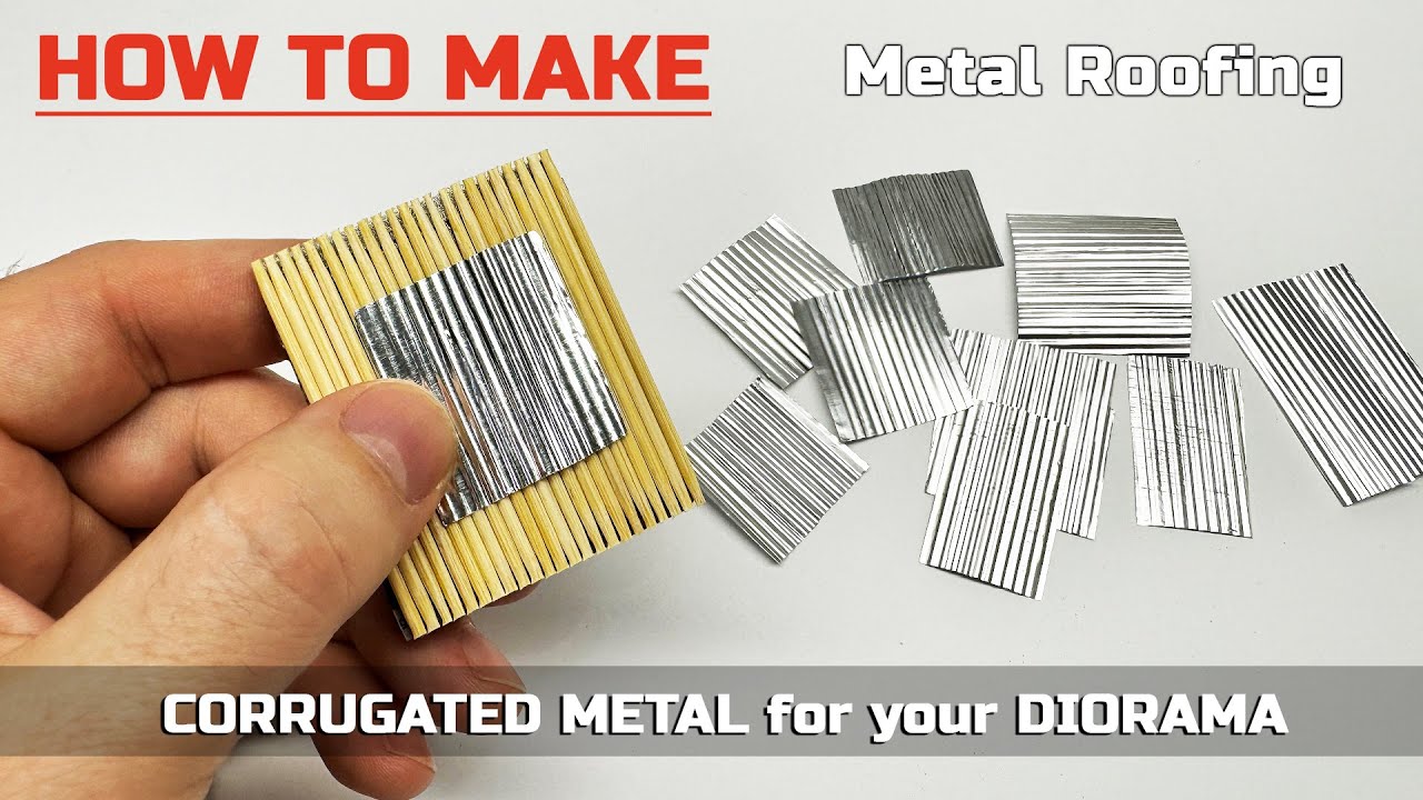 SIMPLE TOOL to make CORRUGATED METAL ROOF for DIORAMA - YouTube