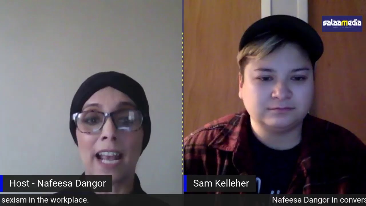 Sam Kelleher, an educator speaking about combatting sexism in the ...