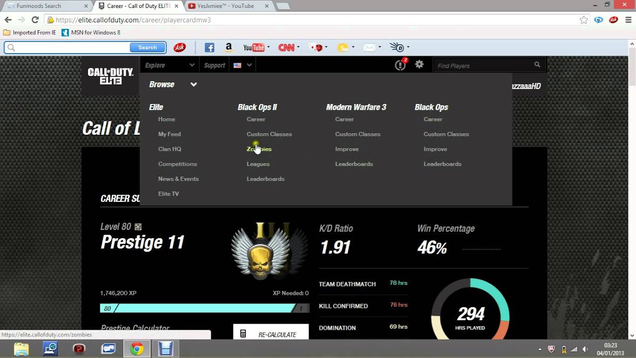 My Mw3 & Black ops Stats! - YouTube