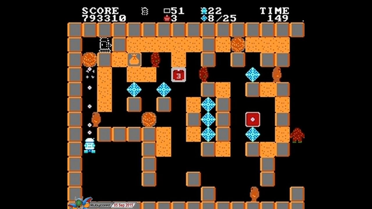 Crystal Mines (1989, NES) - 06 of 11: Level 51~60 [720p60] - YouTube