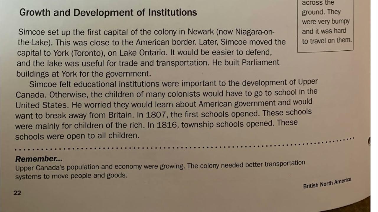 Life in British North America Gr 7 history - YouTube