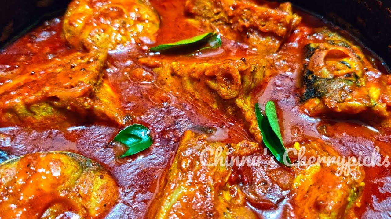 നെയ്മീൻ തലകറി Fish head curry / Meen thalakkari thani nadan Seer fish ...