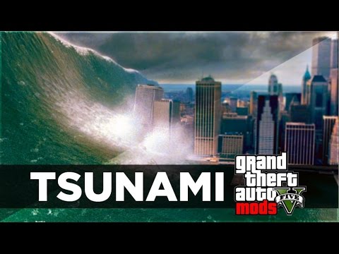 GTA 5 Mods - TSUNAMI MOD GAMEPLAY! HUGE WAVES & NO WATER MOD! (GTA 5 PC ...
