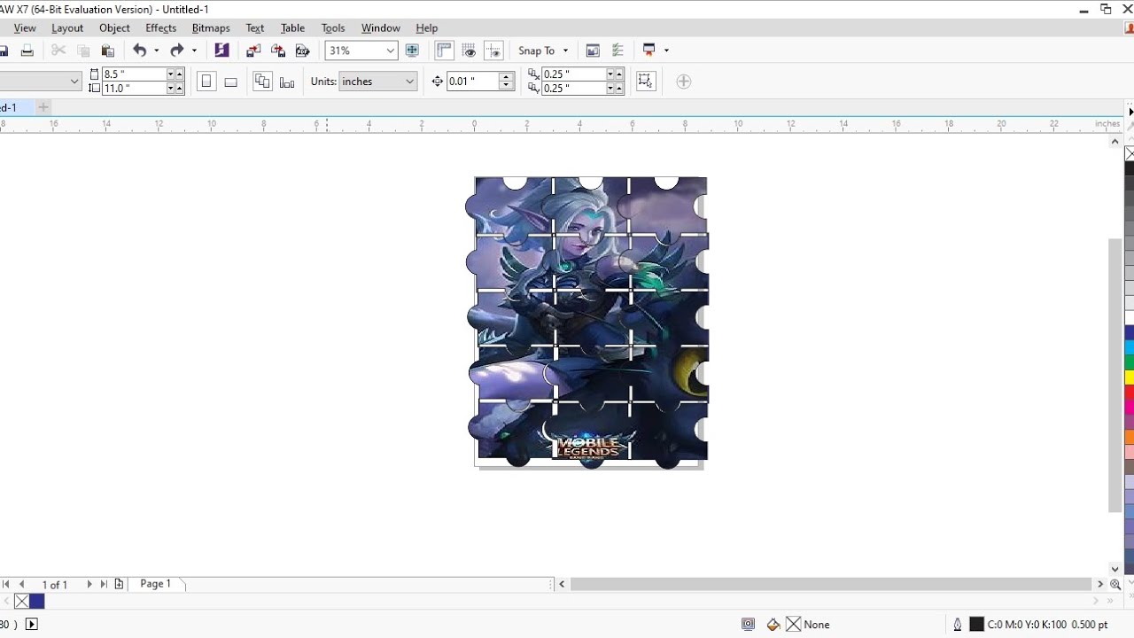 TUGAS DESAIN GRAFIS | CARA MEMBUAT PUZZLE | SEMESTER 2 - YouTube