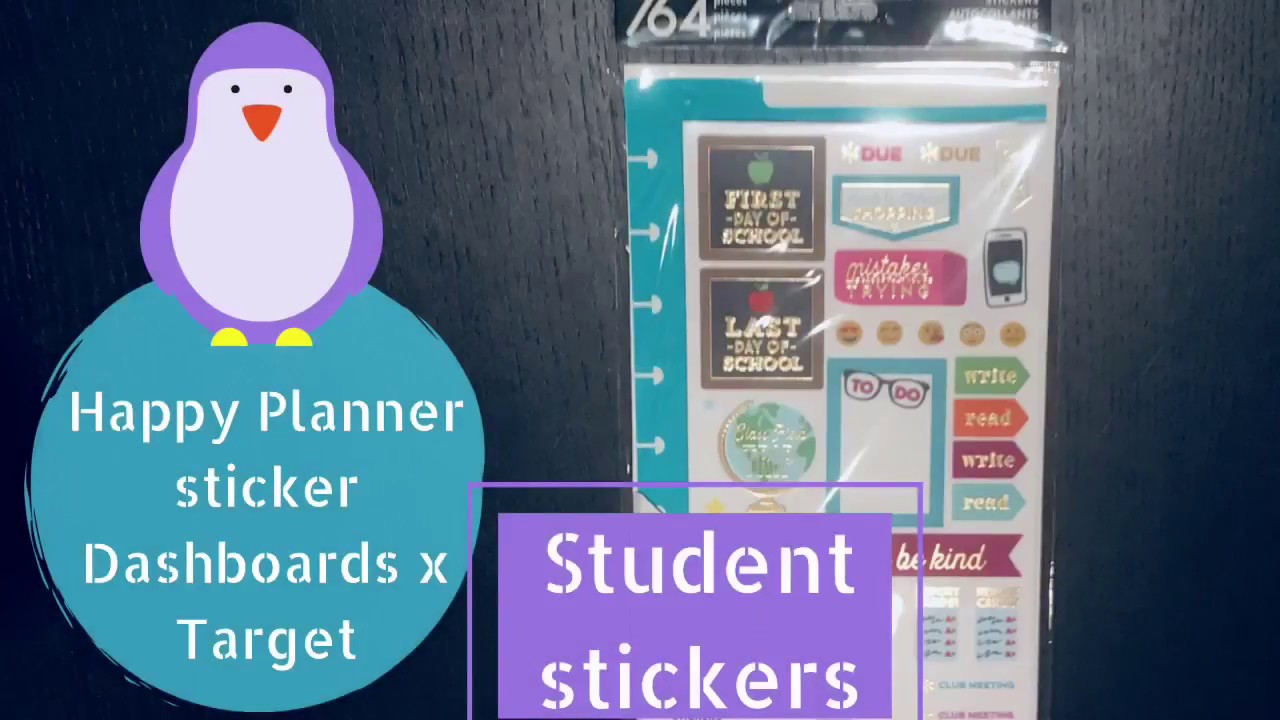 Happy Planner Student Sticker Dashboards x Target - YouTube