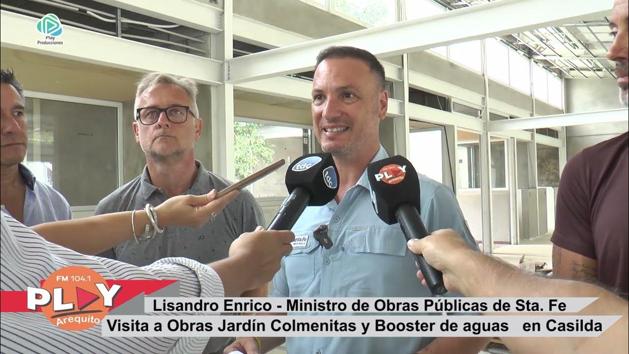 LISANDRO ENRICO MINISTRO DE OBRAS PUBLICAS STA FE Y HORACIO DISTEFANO SEC GOBIERNO MUNIC CASILDA ...