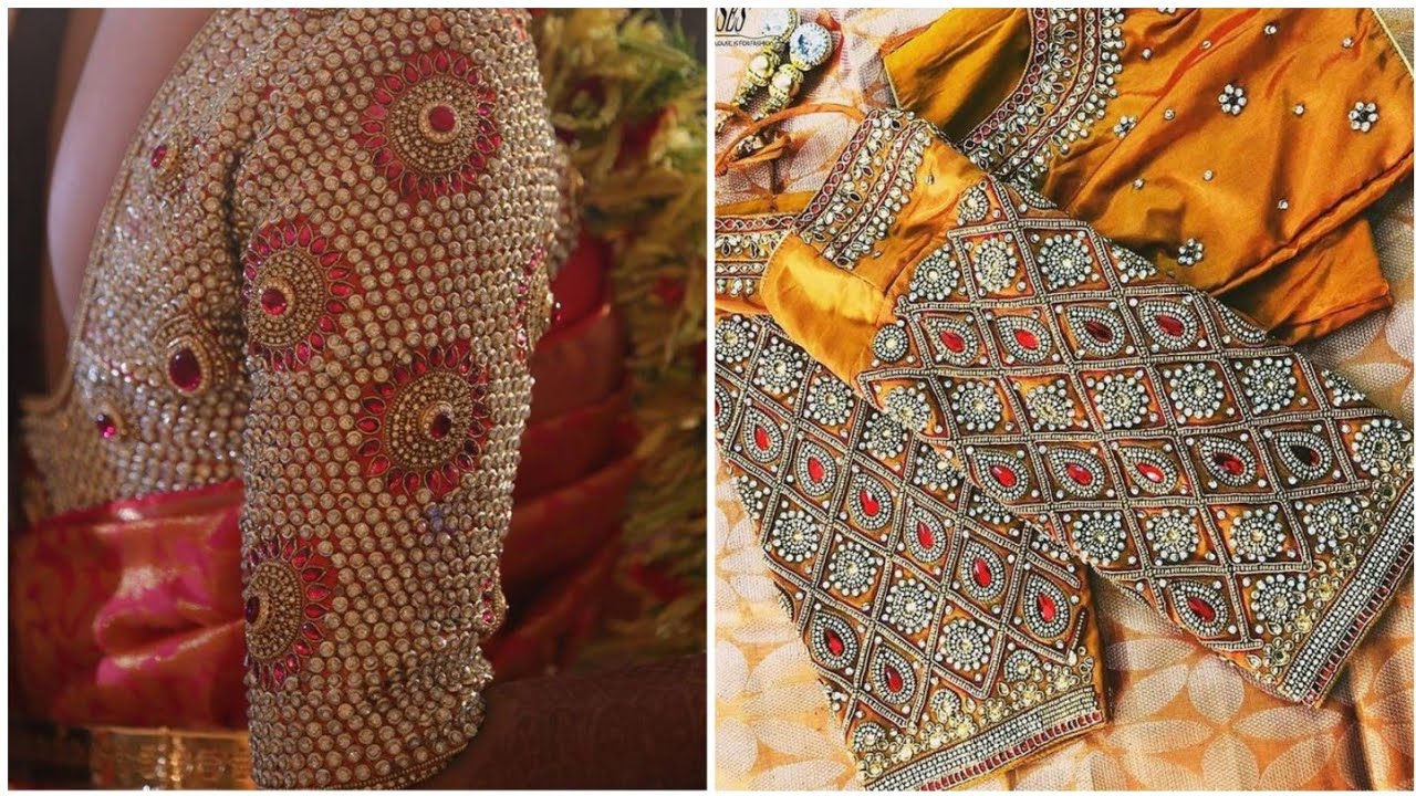 Kundan maggam work designs//heavy maggam work designs//maggam work ...