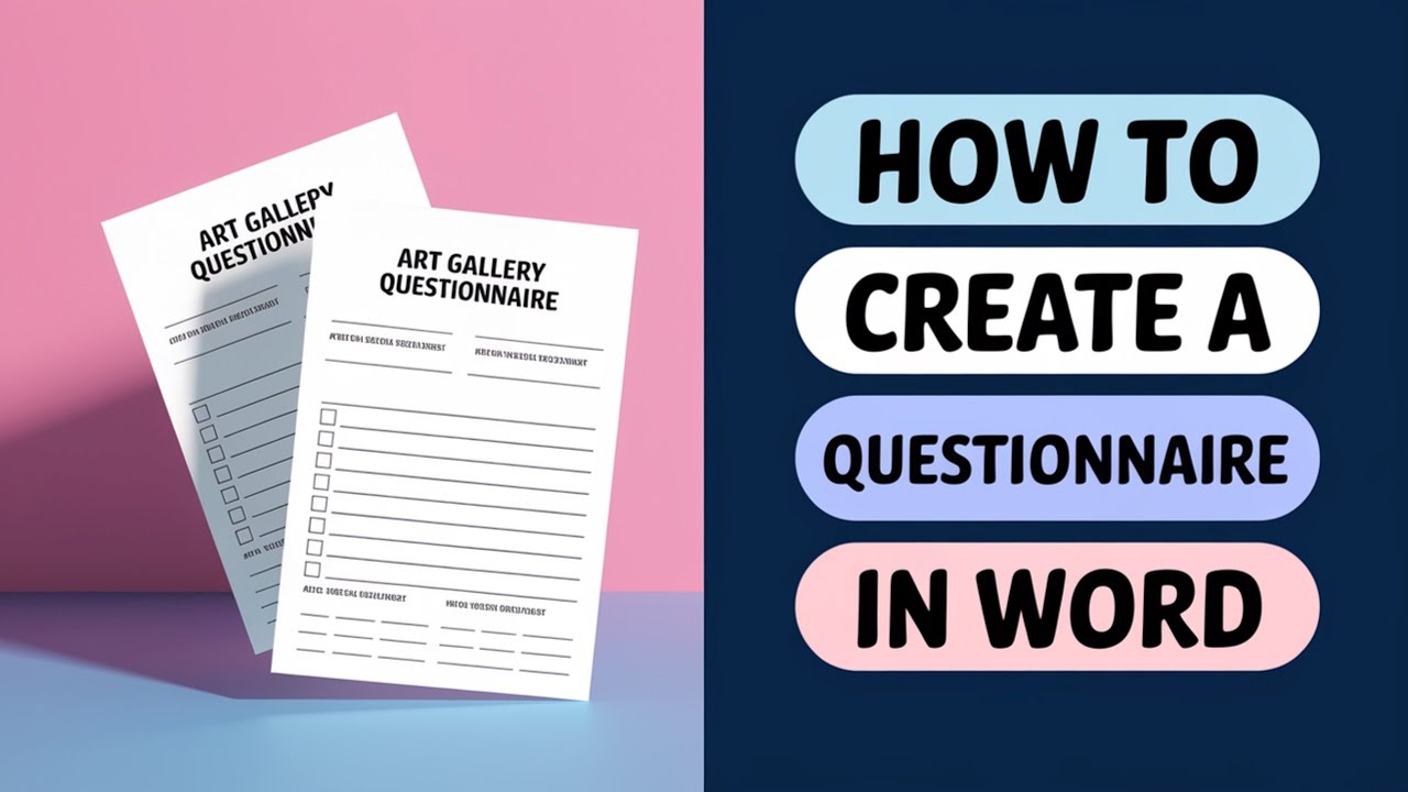 How to make a questionnaire in Word || QUESTIONNAIRES || Microsoft Word ...