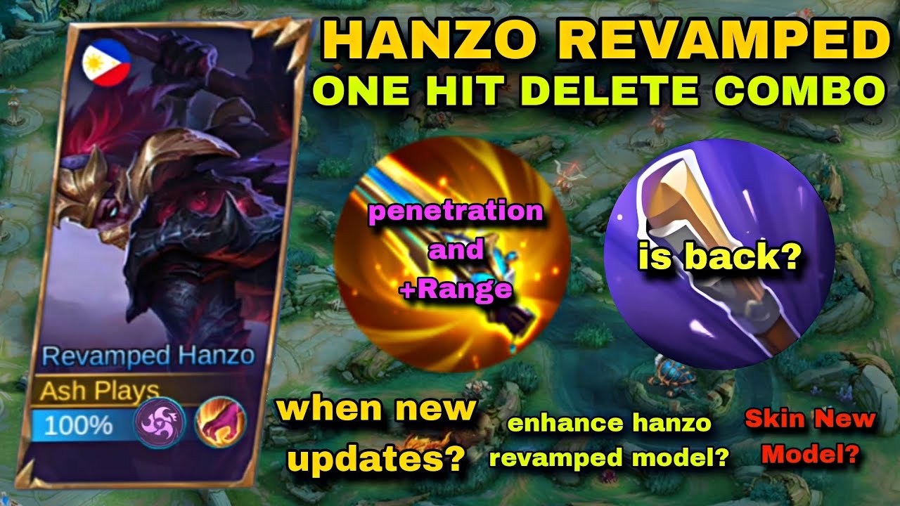 HANZO REVAMPED BEST ONE HIT DELETE BUILD RIGHT NOW!! ( when hanzo new ...