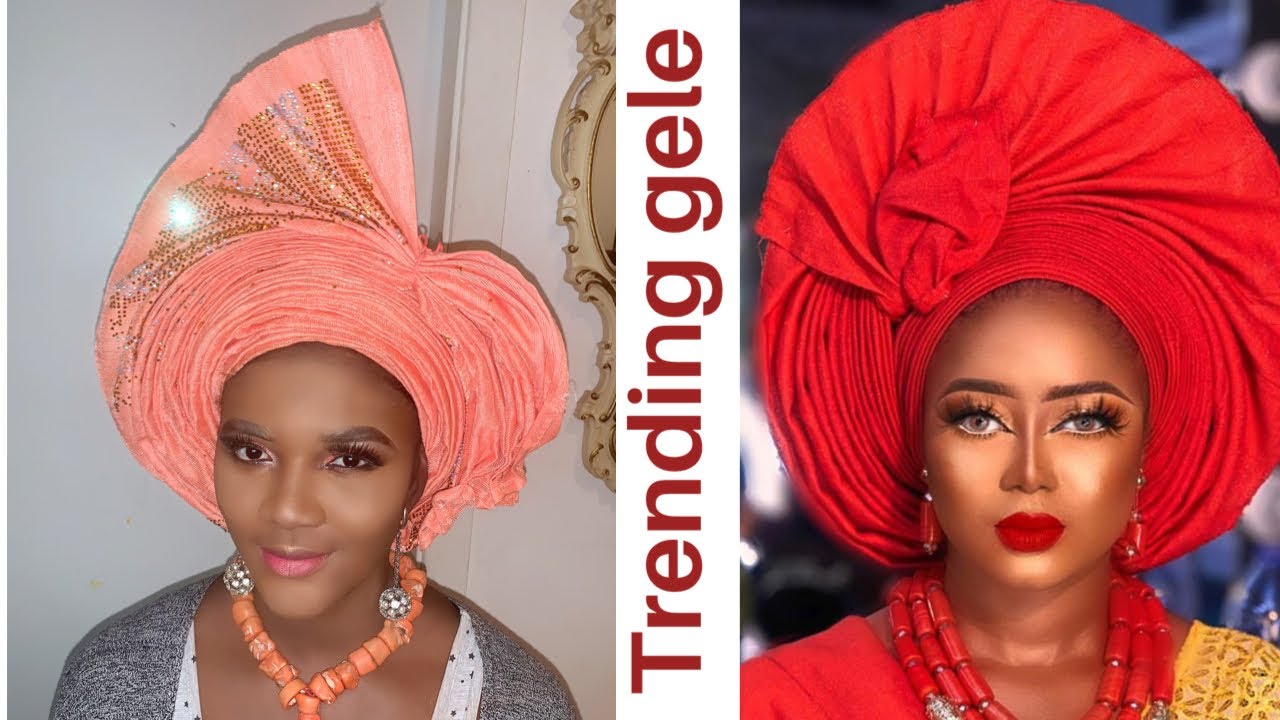 INSTAGRAM TRENDING GELE 2020// Makeup and Gele Tutorial - YouTube