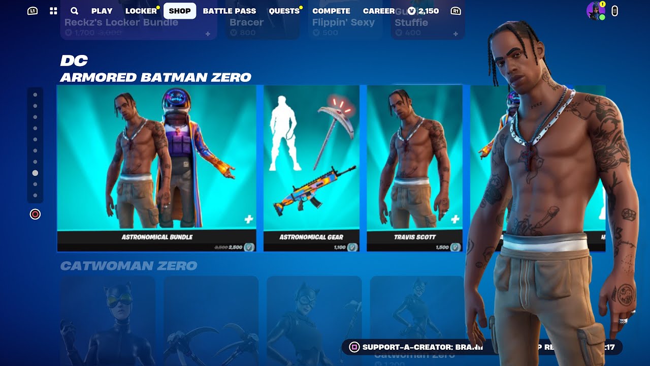 TRAVIS SCOTT SKIN RETURN RELEASE DATE IN FORTNITE ITEM SHOP MAY 2024 ...