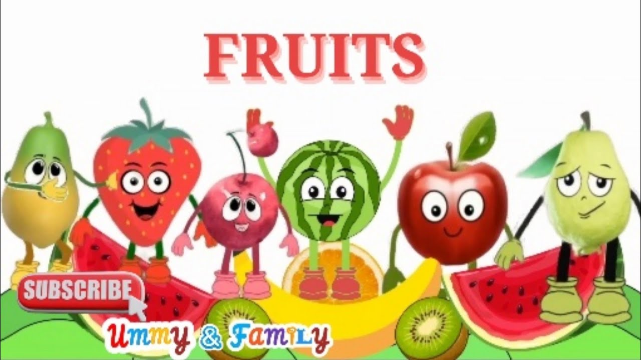 Fruits Names | Learn Fruits English worlds and Spellings | kids ...