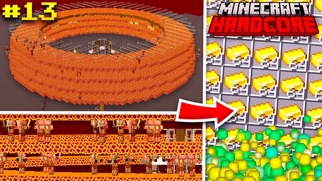 I Built The BEST Gold Farm in Minecraft Hardcore! (#13) - YouTube
