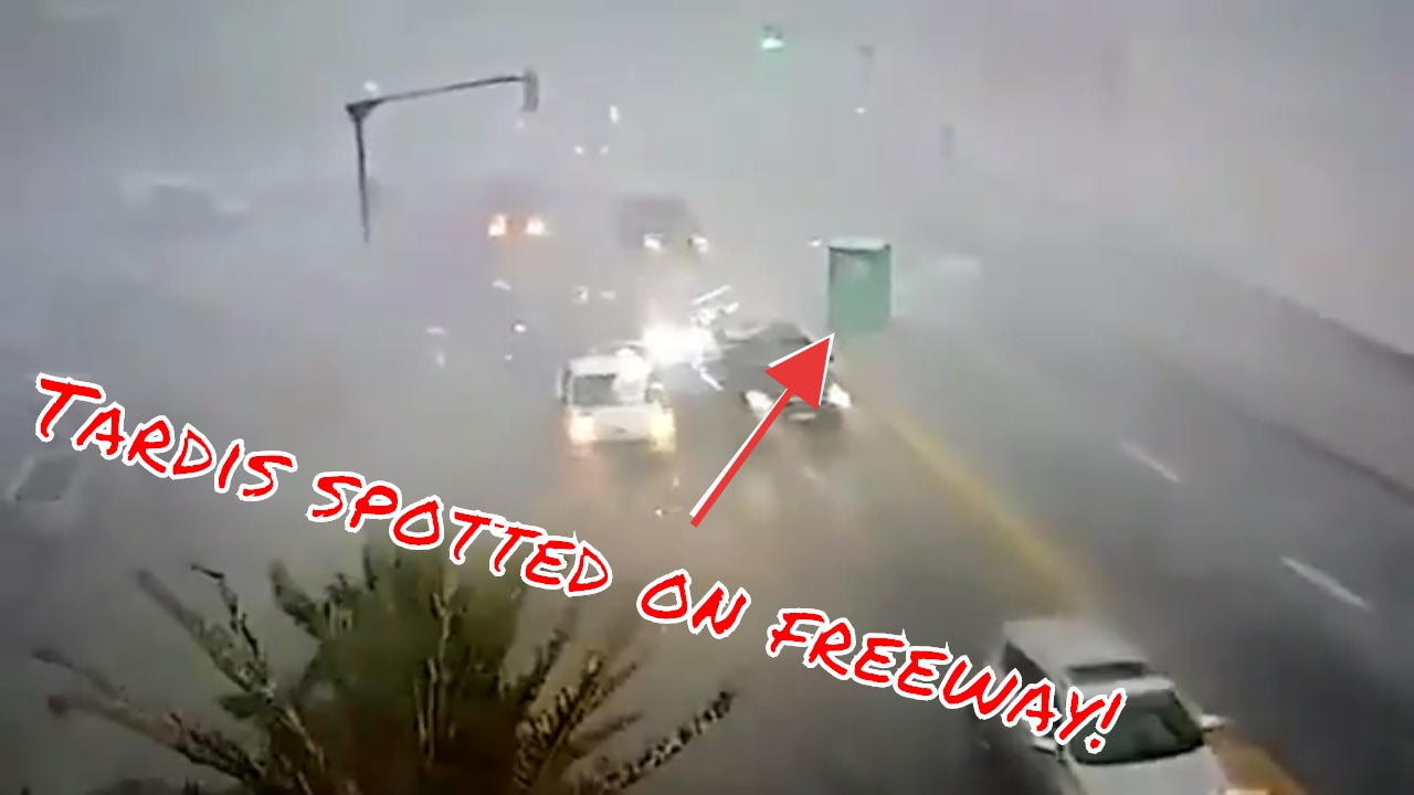 Tardis spotted on freeway - The Doctor must be in trouble! - YouTube