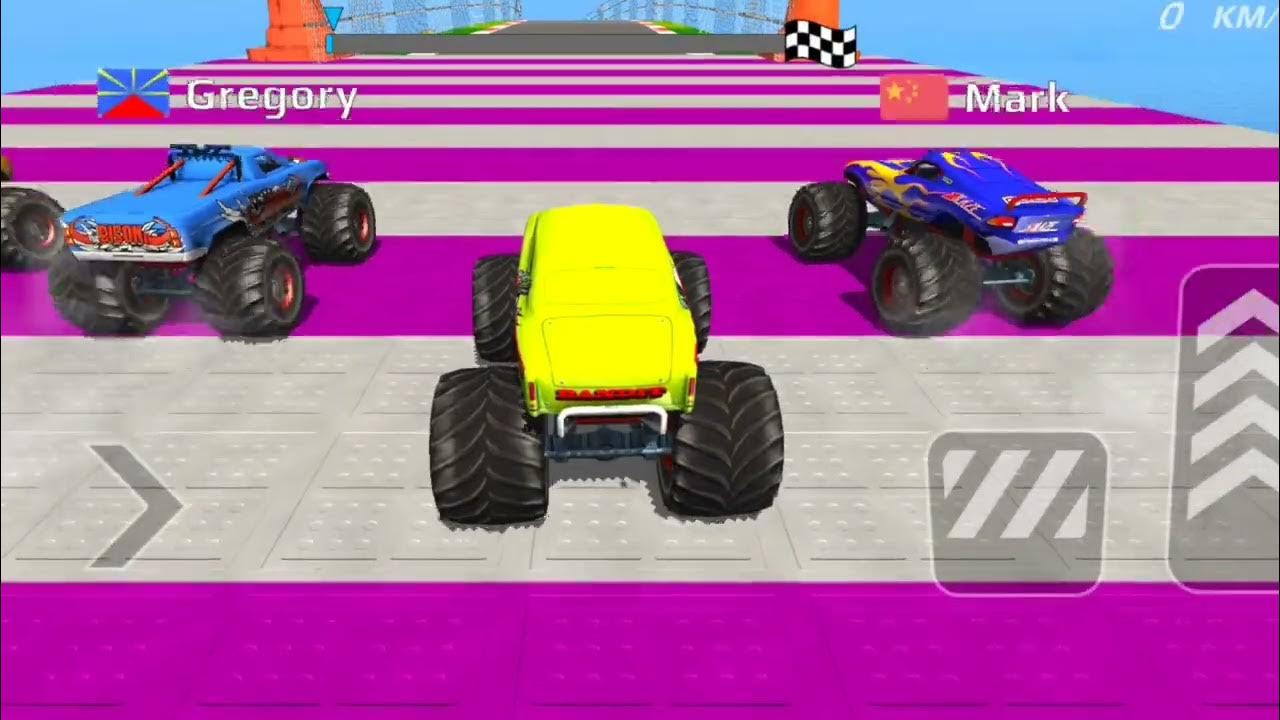 Monster Car Race In 3D Track Game For Android #crtoonvideo #viral # ...