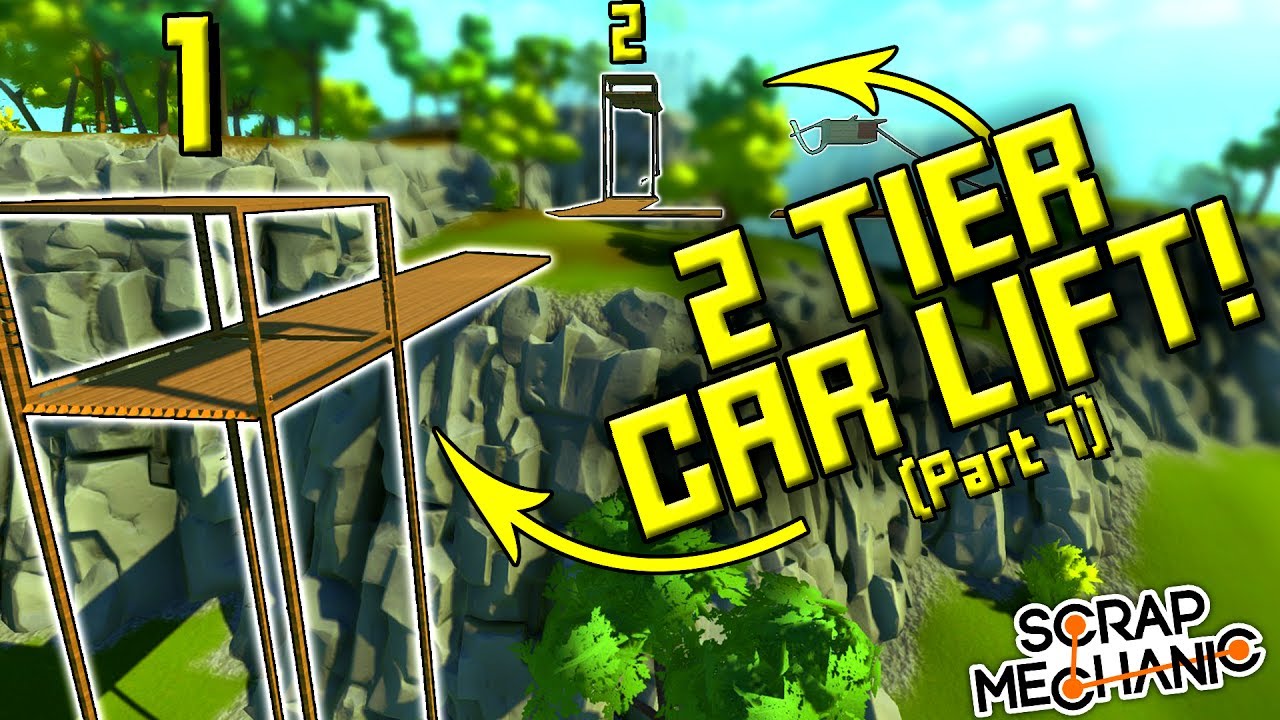 2 STAGE CAR PISTON ELEVATOR! (Suspended Mountain Base Part 7) - Scrap ...