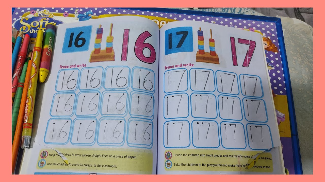Counting numbers 16 and 17 😍 Learning Counting number activity | Class ...