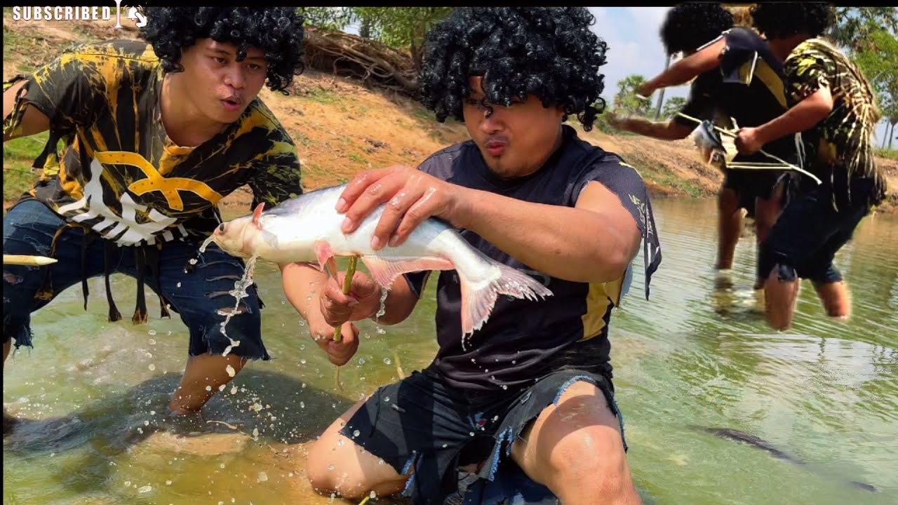 Fishing with arrows, take fish, cook delicious food #fish #food # ...