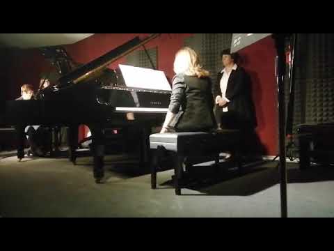 Preludio e Variazione 18 Rachmaninoff quattro mani due piano Francesca Stella Mariella Montagnino
