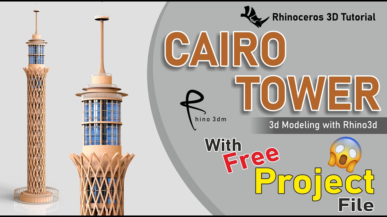 CAIRO TOWER 3d Modeling in Rhino3d | How to make CAIRO TOWER 3d model ...