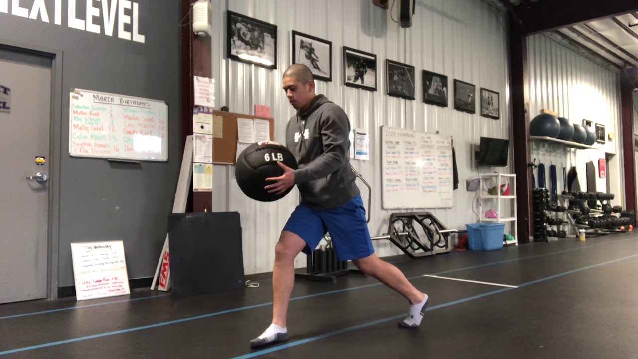 Split Stance Rotational Medball Slam - YouTube