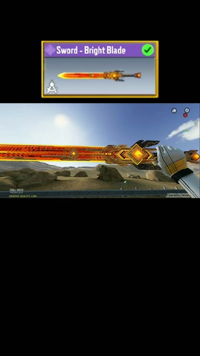 COD Mobile Sword - Bright Blade Weapon Inspection - YouTube