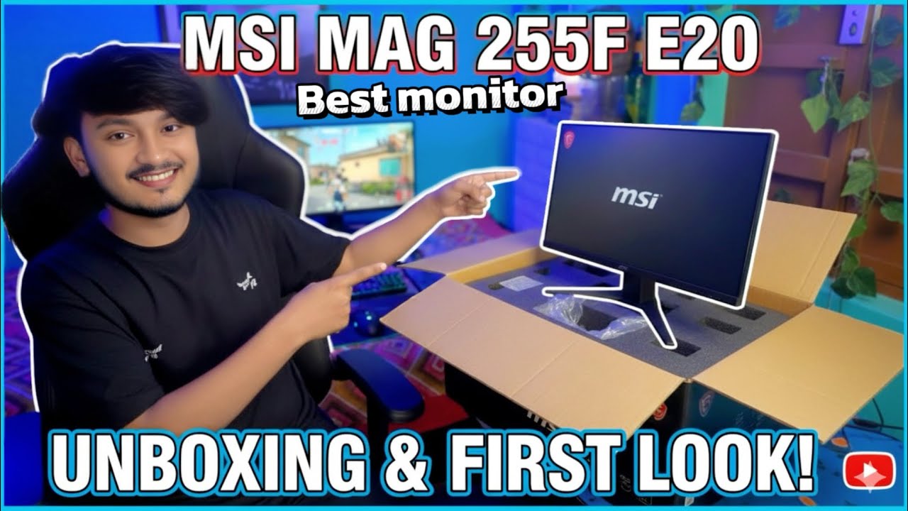 MSI MAG 255F E20 Unboxing – Smooth Gameplay, Sleek Design! - YouTube