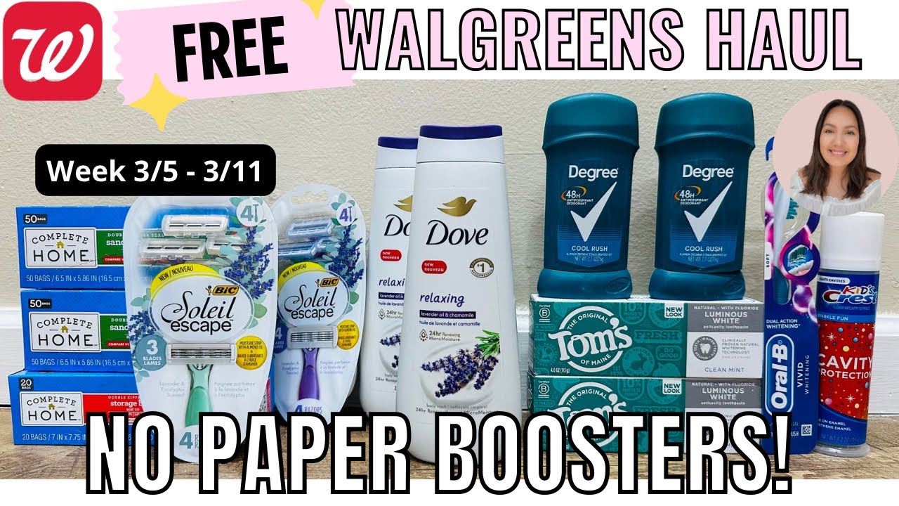 Easy Walgreens Haul - ALL FOR FREE + MM 🔥 NO PAPER BOOSTERS (3/5-3/11 ...