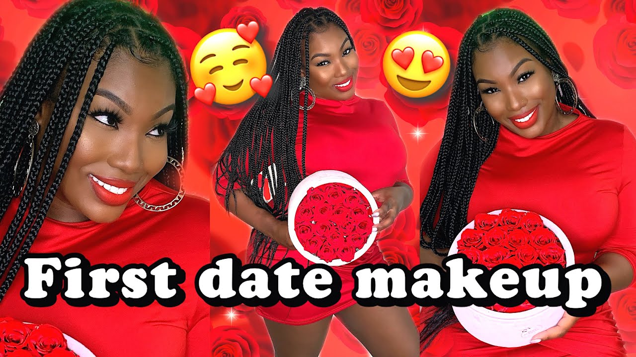 PERFECT "First Date" makeup Tutorial w/ bold RED LIP - YouTube