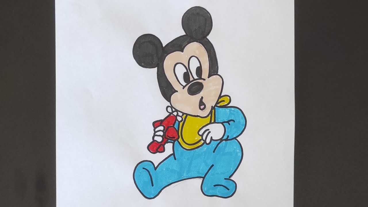 Bebek Mickey Mouse//sevimli bebek //How To Draw Baby Mickey Mouse//Easy ...