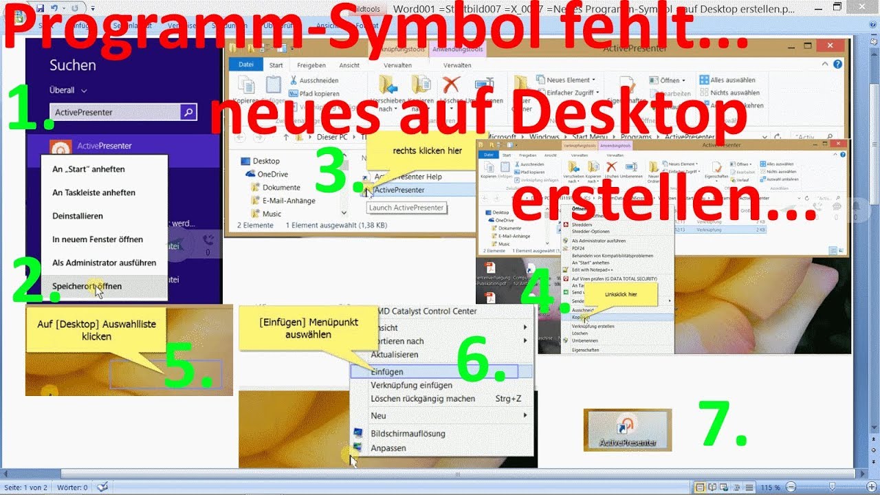 X_0087 =Programm Symbol fehlt =neues auf Desktop... erstellen - YouTube