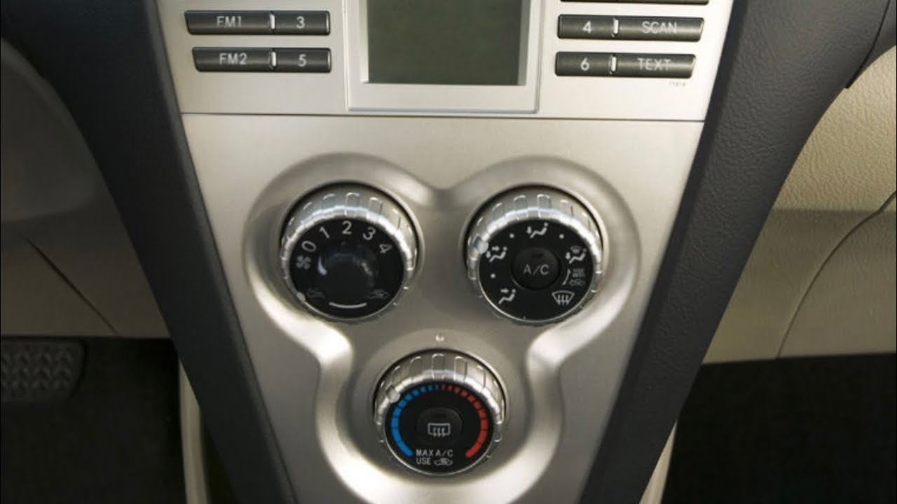 Toyota yaris 2007 A/C control panel - YouTube
