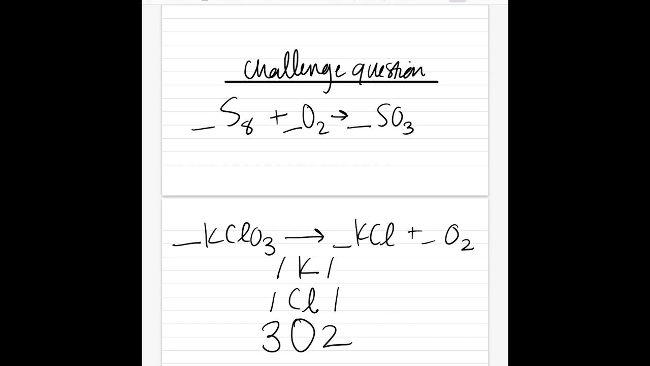 Balancing Synthesis and Decomposition Reactions - YouTube