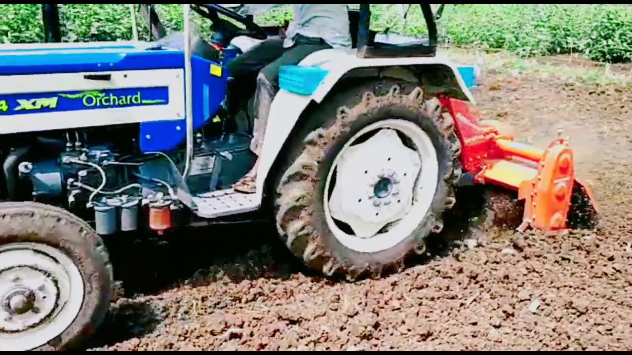 4ft mini rotavator work with 20hp to 25hp - YouTube