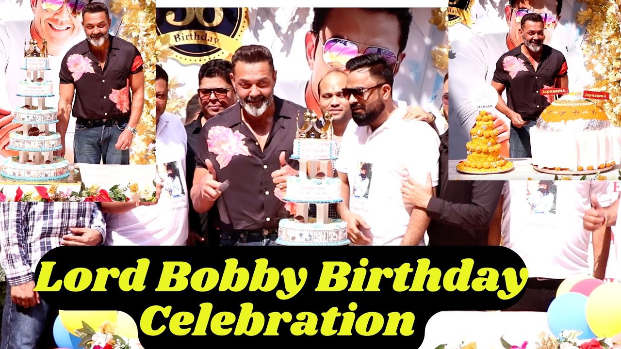 Bobby Deol Celebrate His Birthday with Fans and Media, 12 KG Laddoo ...