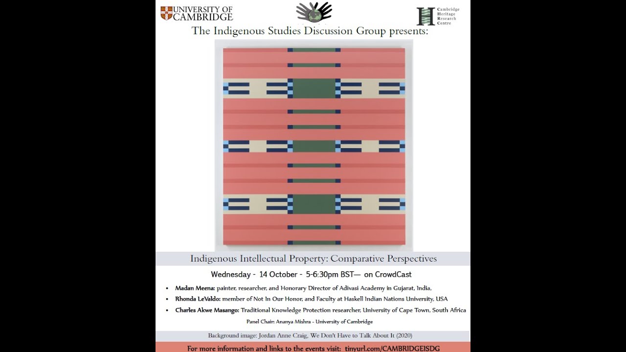 Indigenous Intellectual Property: Comparative Perspectives (Oct 14 2020 ...