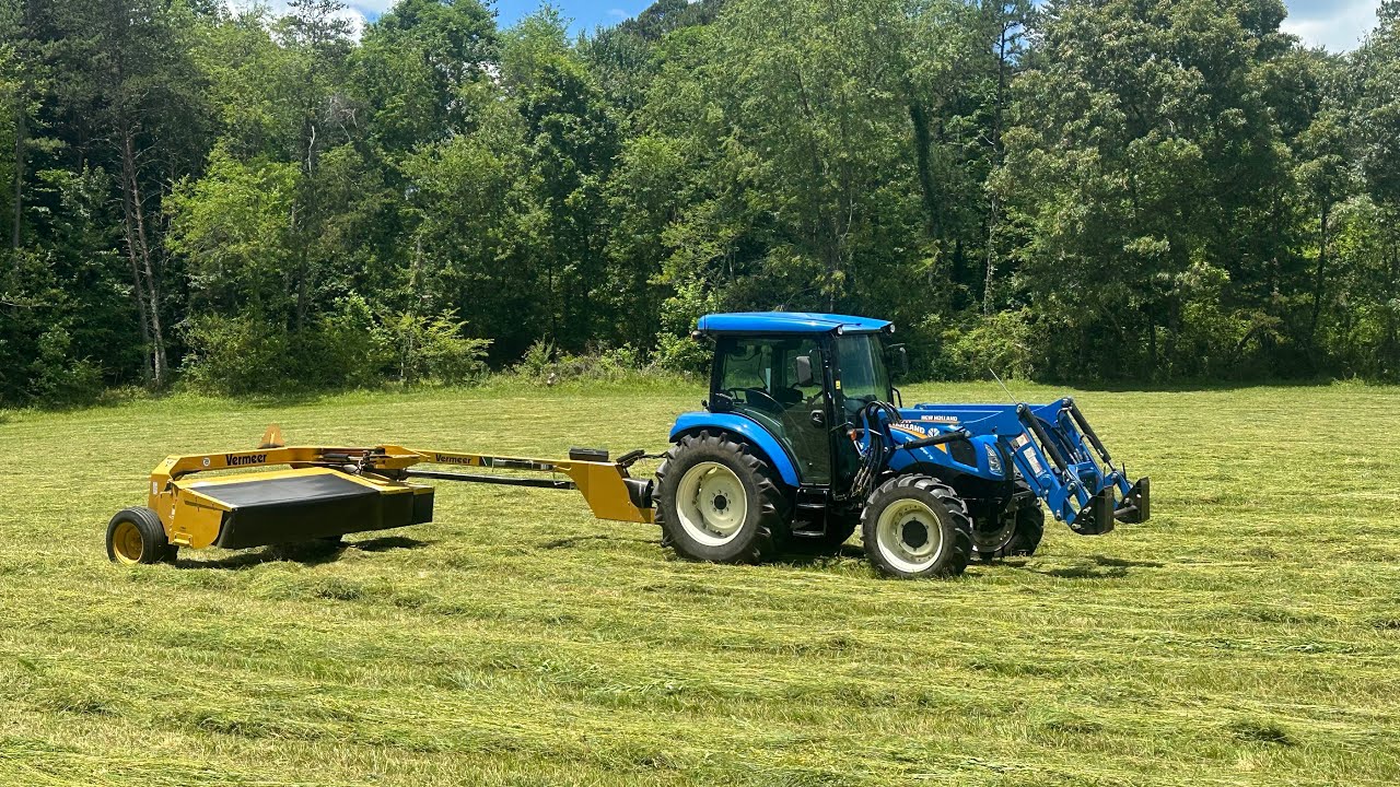 Vermeer tm710 disc mower, 2023 new holland workmaster 75 - YouTube