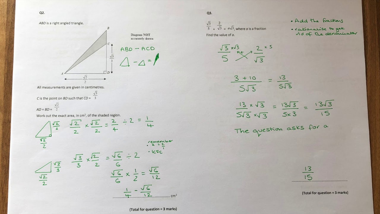 Surds 6: GCSE Problems Solutions (H) - YouTube