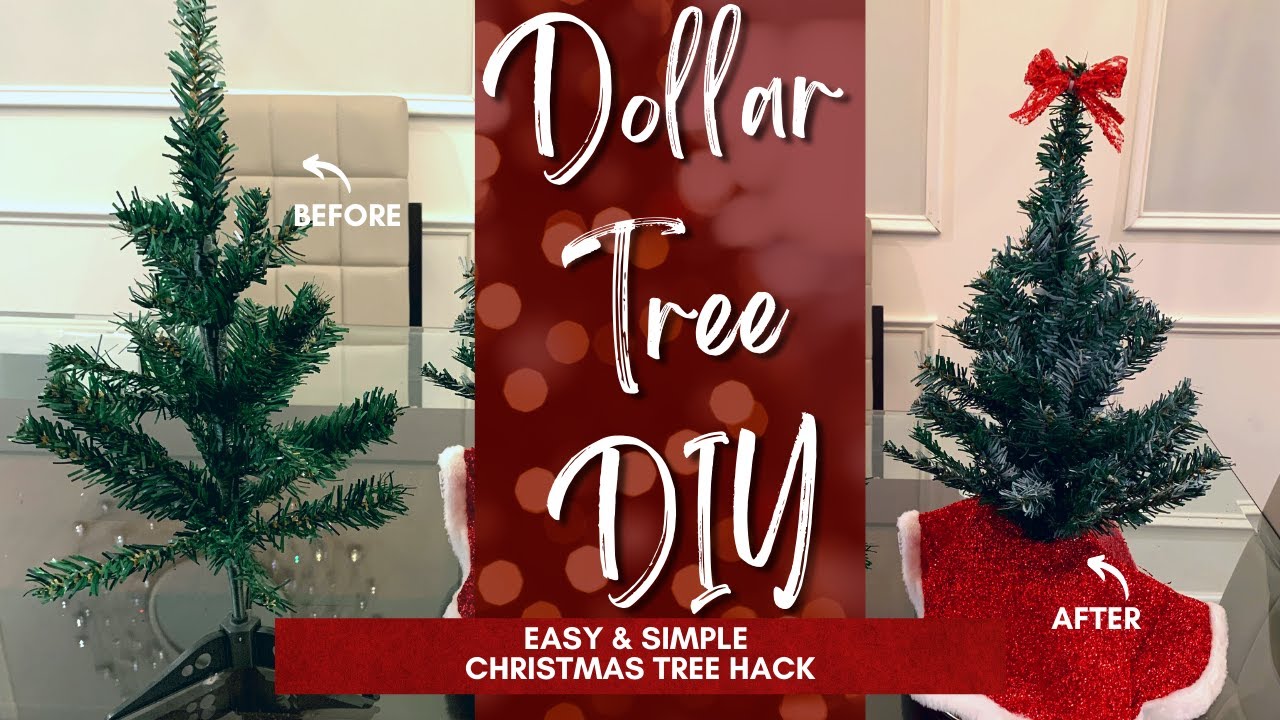 Easy Dollar Tree Christmas Tree Hack 2021 // Vlogmas Day 11 ...
