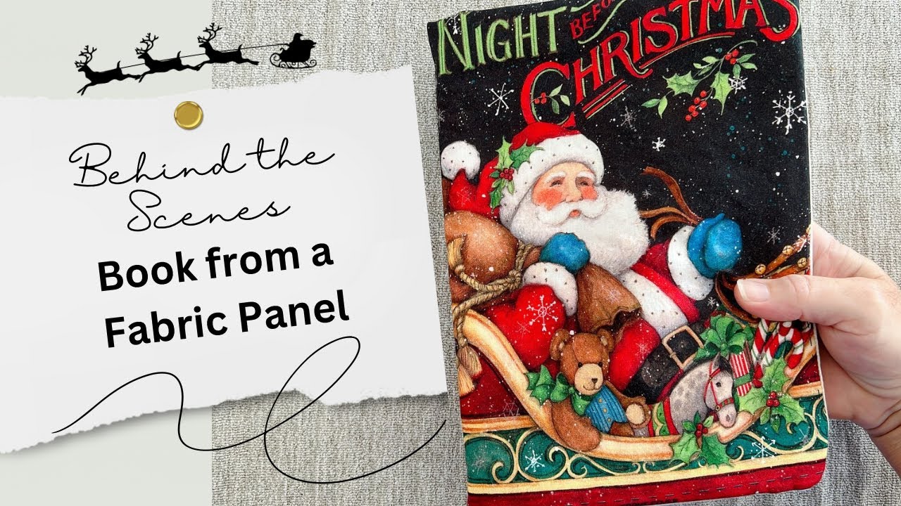 Behind the Scenes: Sew a Fabric Panel into a Book - YouTube