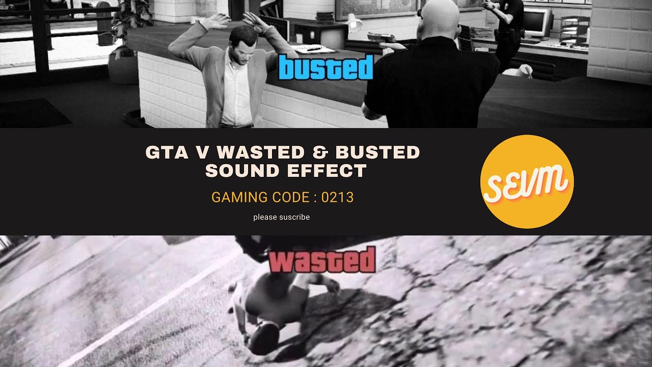 Gaming Sound effect : GTA V Wasted & Busted 0213 (no copyright) - YouTube