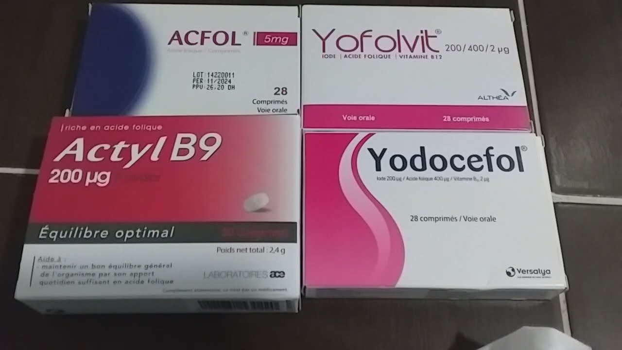 حمض الفوليك أو فيتامين ب 9 مهم للجنين و لصحة الأم (yofolvit yodocefol ...