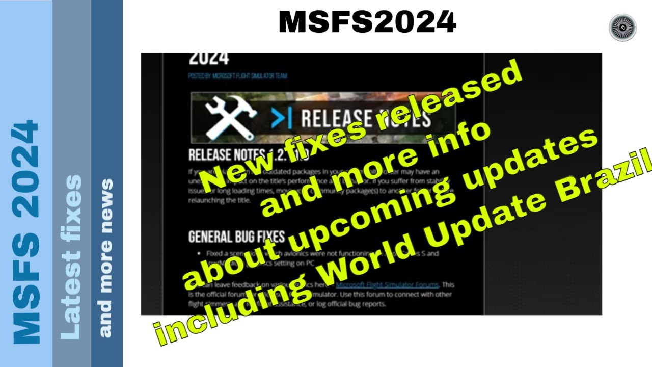 ️ MSFS 2024: Latest Fixes & new about Sim Update 1 and World Update ...
