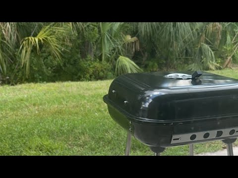 Blaze Cooking on the grill for the first time - YouTube
