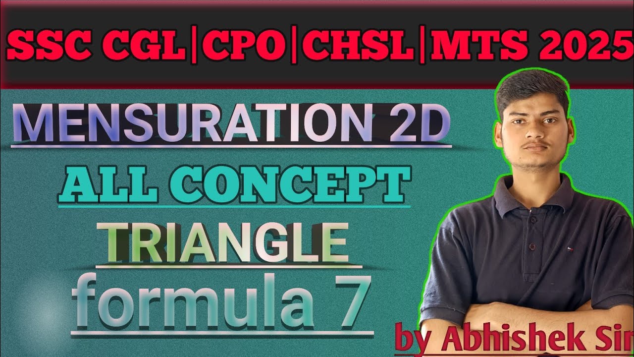 Mensuration 2D, Triangle, Formula 7 all types concept cover with ...
